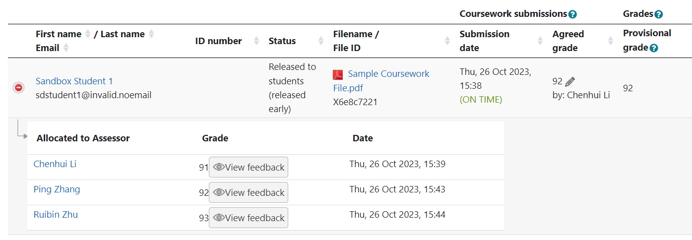 Double-marking Assignment - Submission marking process - Knowledge Base